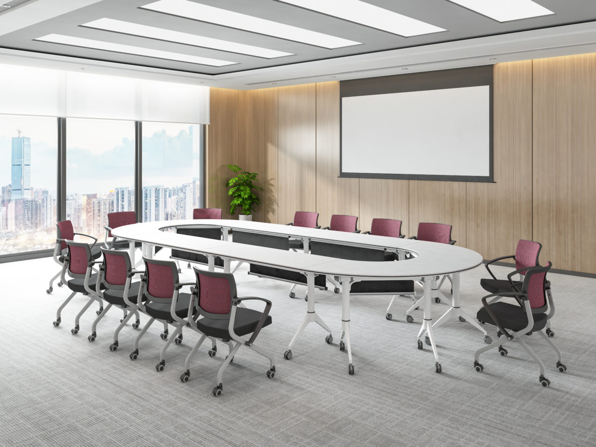 Training tables conference desk flipped top table - Lifan Office Furniture